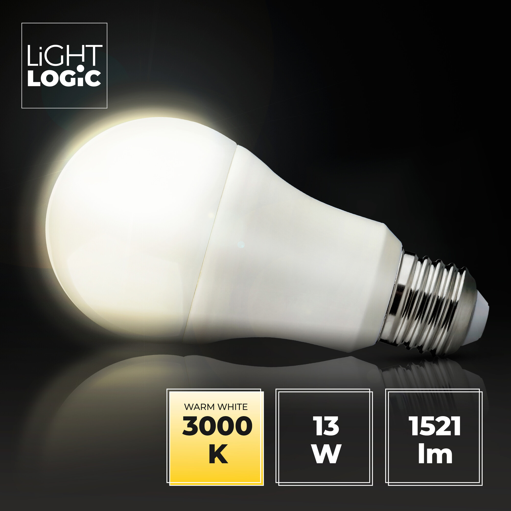 Źródło światła LED żarówka A60 13W=100W E27 ciepła biała WW 3000K 1521lm - Inna marka | Sklep ...