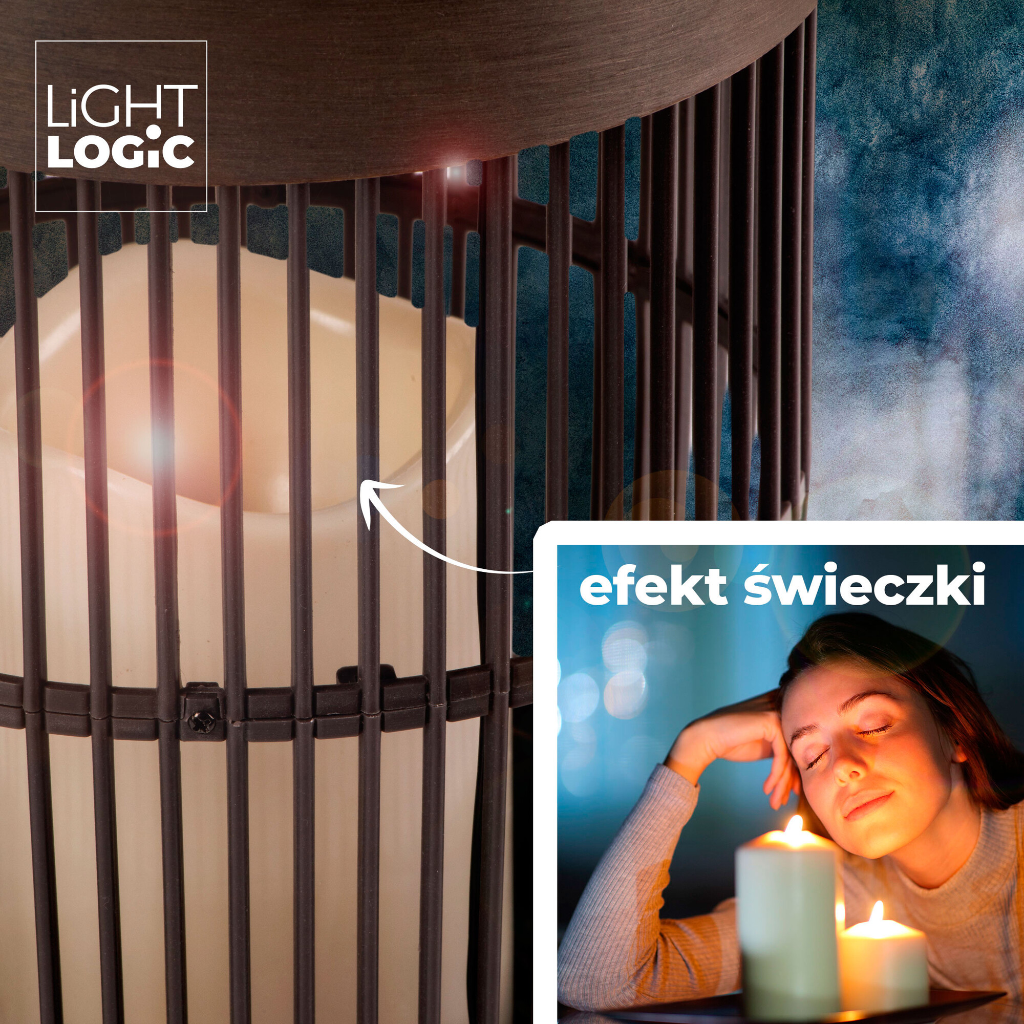 Latarnia solarna LED lampka lampion świeca IP44 XL LIGHTLOGIC LL SLR LED LAN XL - Inna marka ...